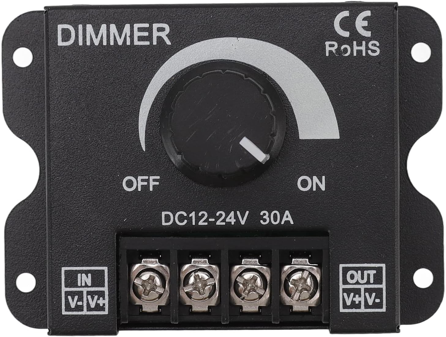 12 Volt DC Dimmer Switch, Black Toggle Dimmer Switch 9V DC To 16V DC ...