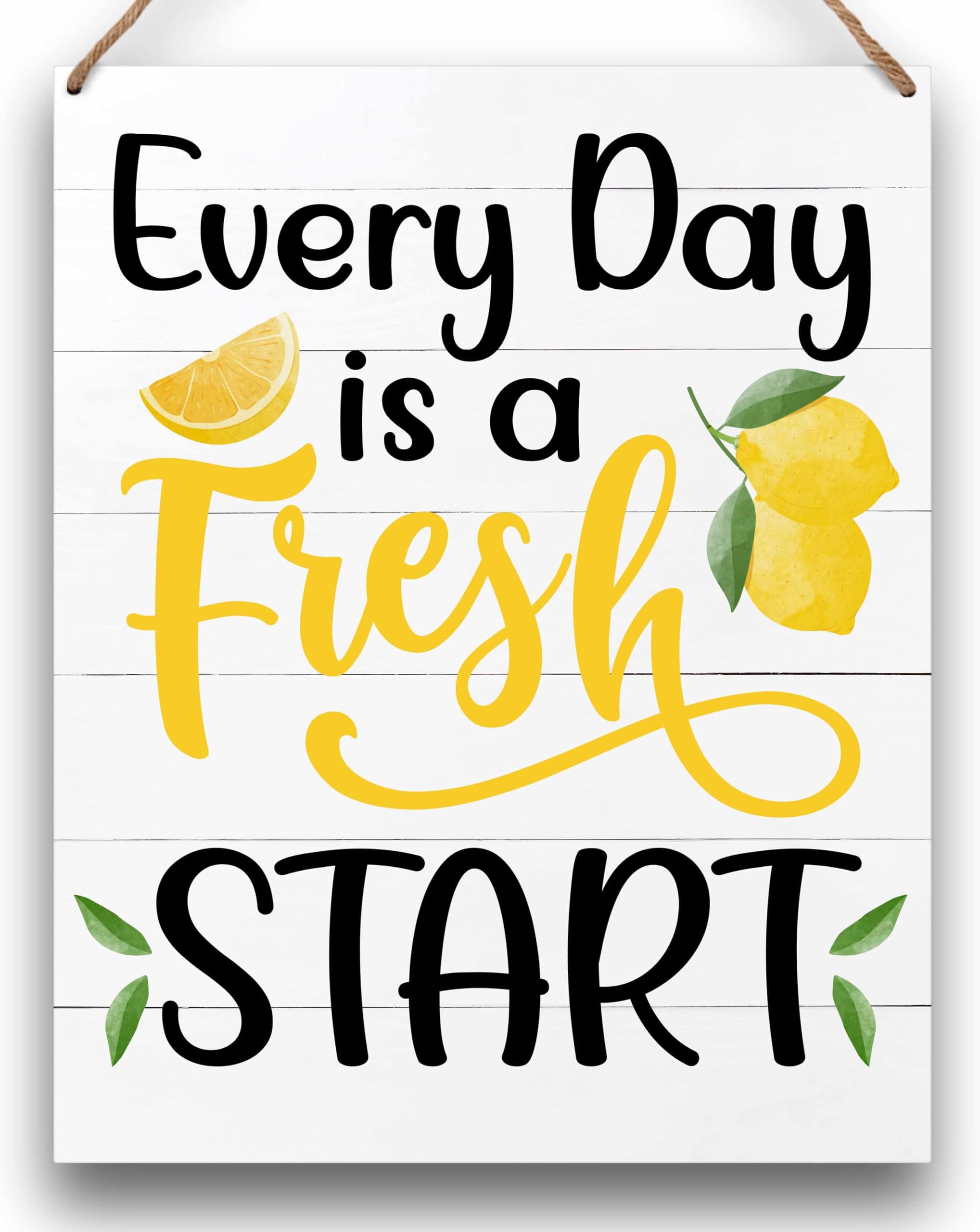 Amazon.com: COLOR VALLEY ART Lemon Kitchen Decor, Wood Wall Art ...