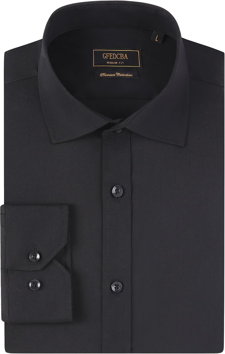 Amazon.com: GFEDCBA Men's Dress Shirts Wrinkle-Free Long Sleeve Stretch ...