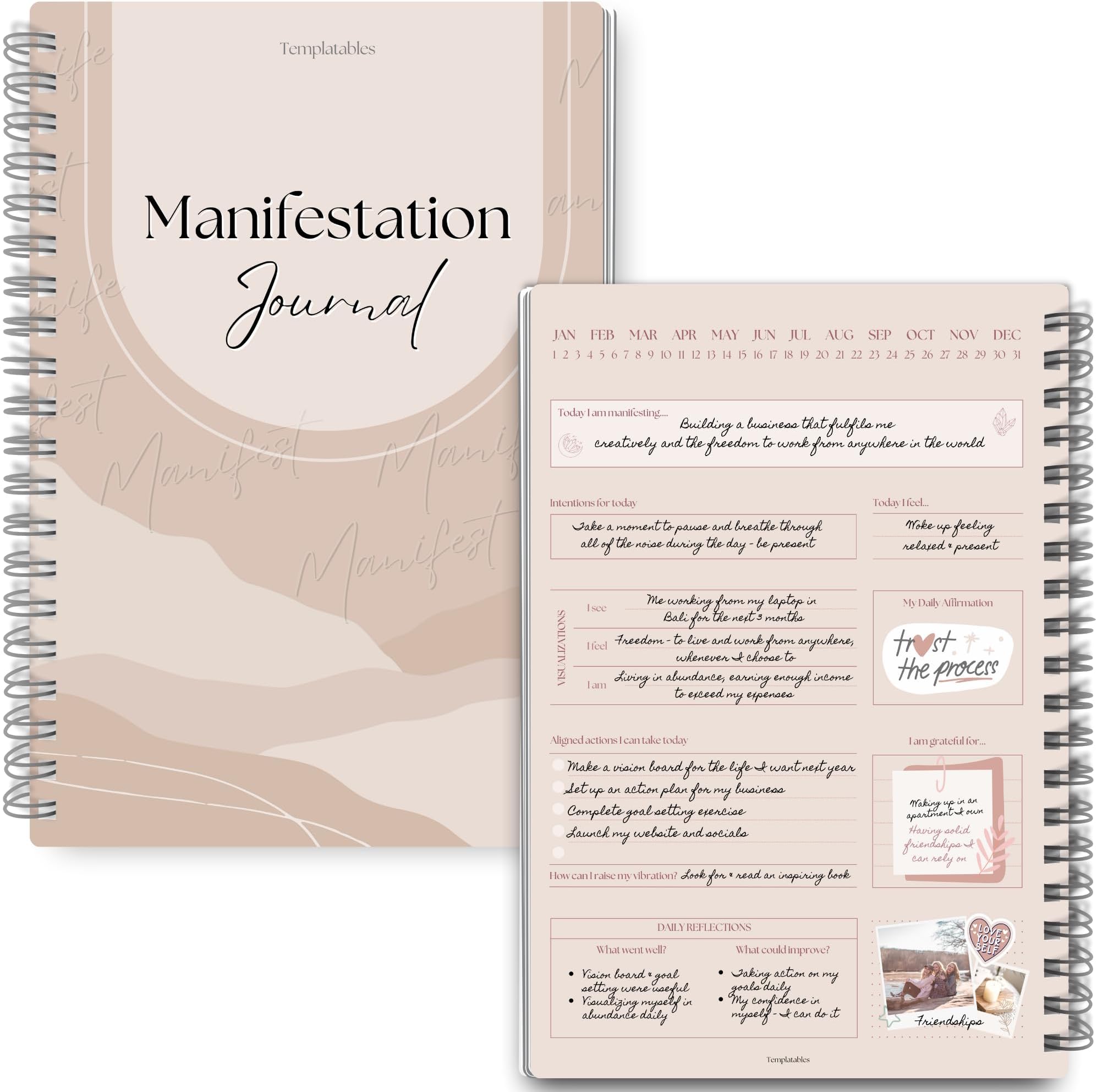 Manifestation Journal | Law of Attraction Daily Planner to Manifest ...
