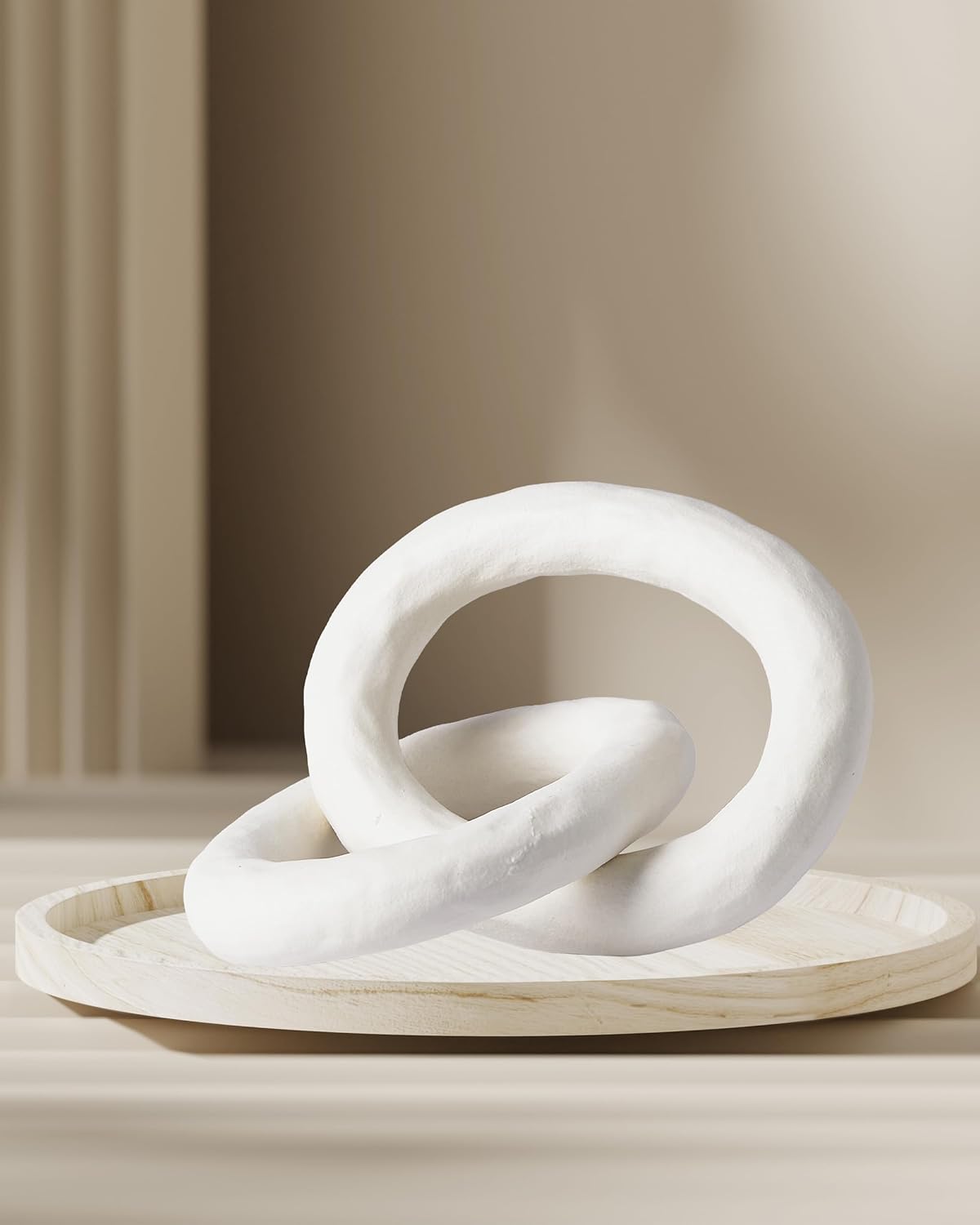 Amazon.com: UPWOIGH White Knot Inspired Modern Ceramic Decor,Minimalist ...