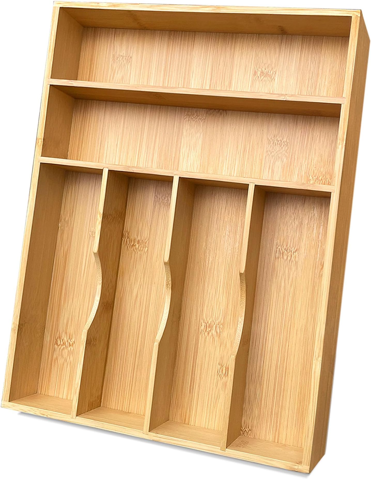 Amazon.com - guiogc Bamboo Kitchen Drawer Organizer, 11.6" W x 17" H ...