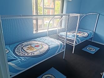 CHRISTOW Football Bed Frame Kids Soccer Goal Metal Post For Single ...