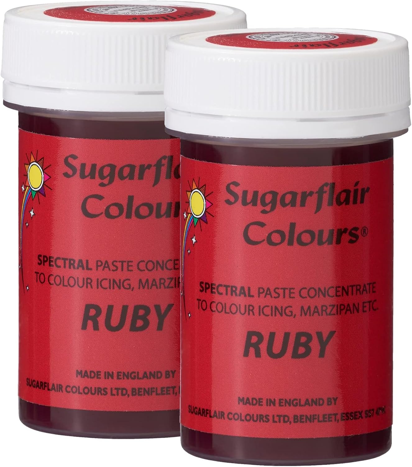 Sugarflair Spectral Ruby Food Colouring Paste, Highly Concentrated for ...