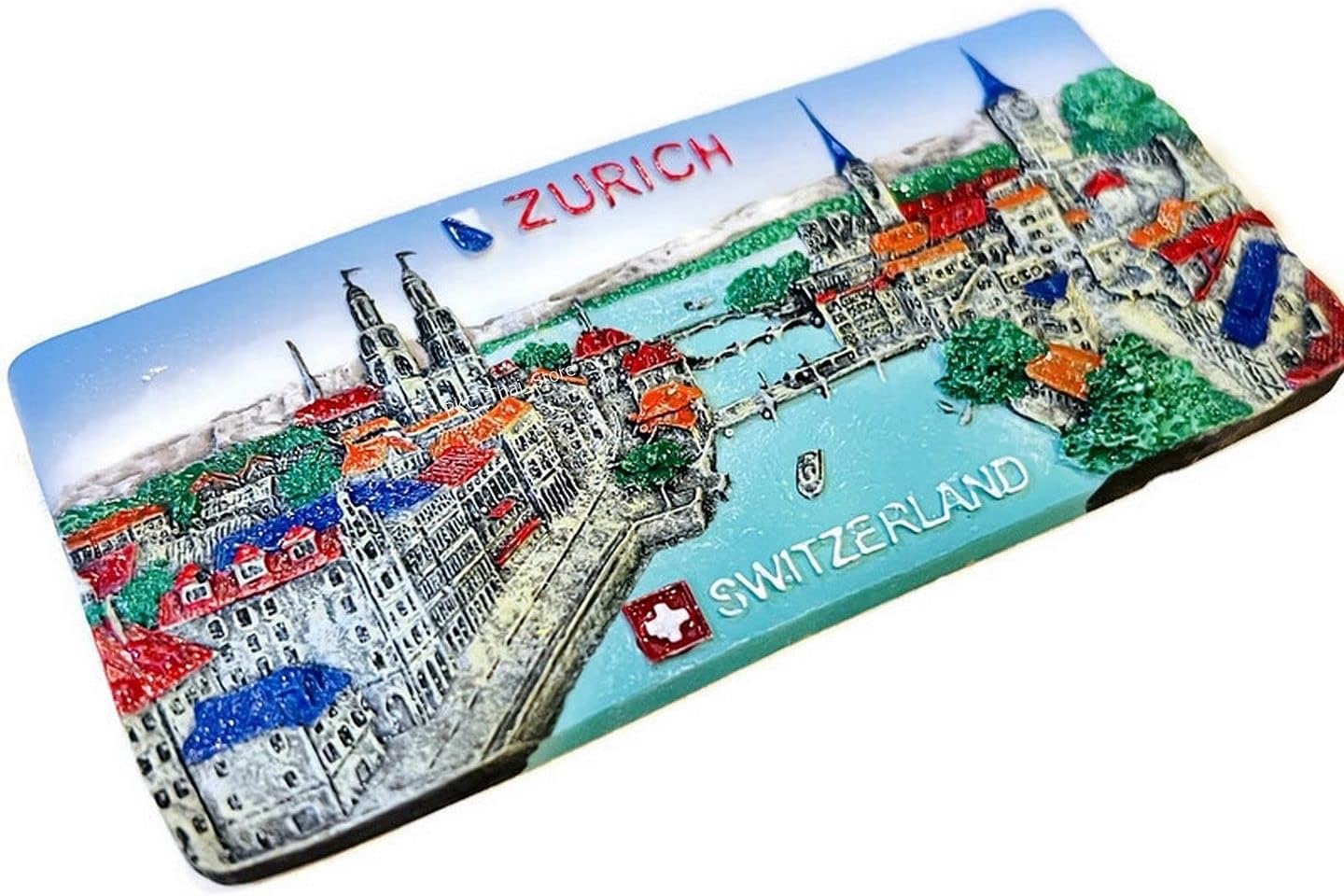 Amazon.com: Swiss Zurich Switzerland Fridge Magnet 3D Souvenir Set ...