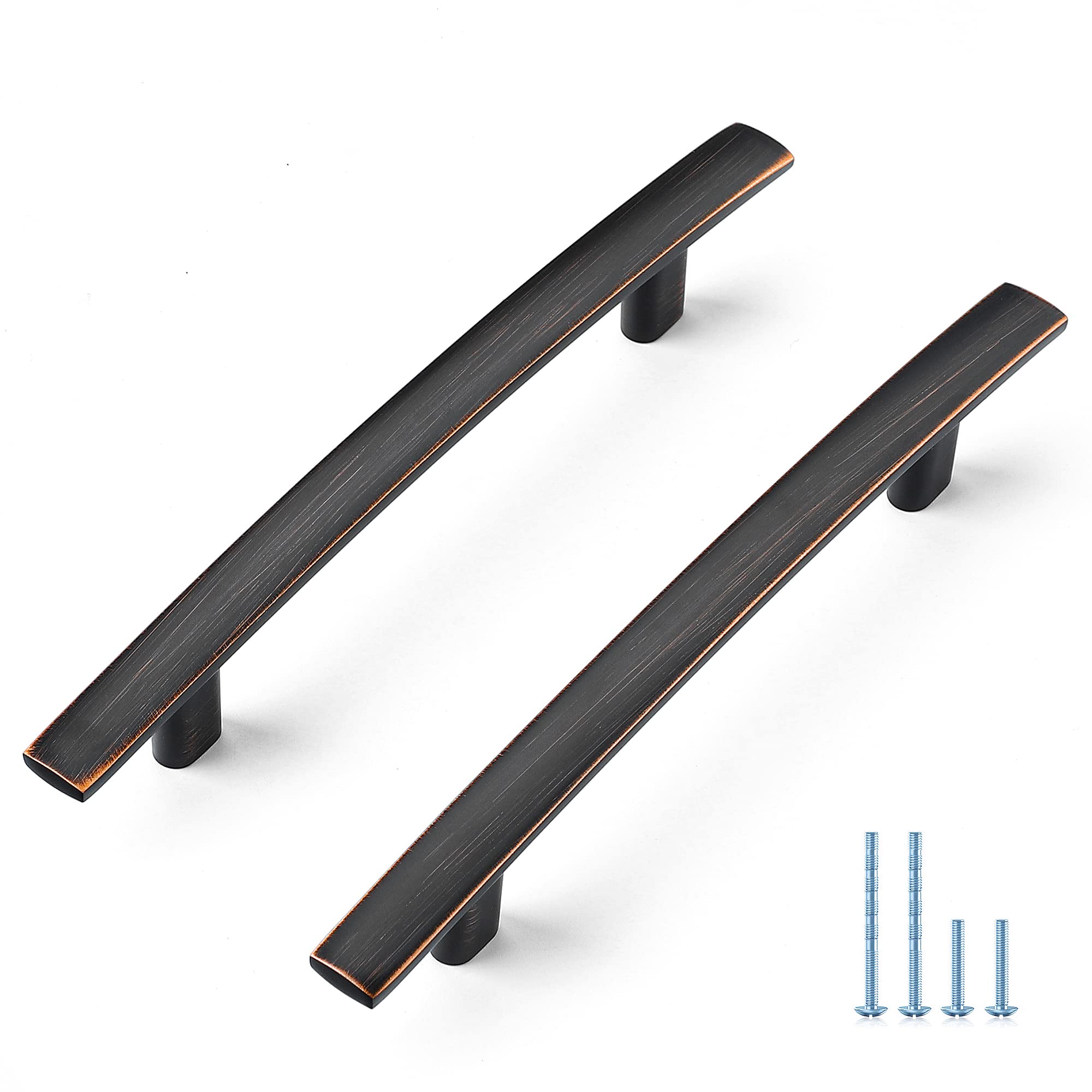 Snapklik.com : 30 Pack 4 Inch Oil-Rubbed Bronze Curved Cabinet Handles ...