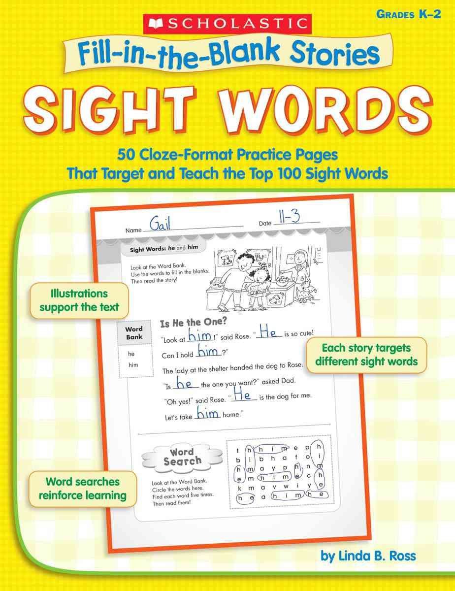 Amazon.com: Sight Words: 50 Cloze-Format Practice Pages That Target and ...
