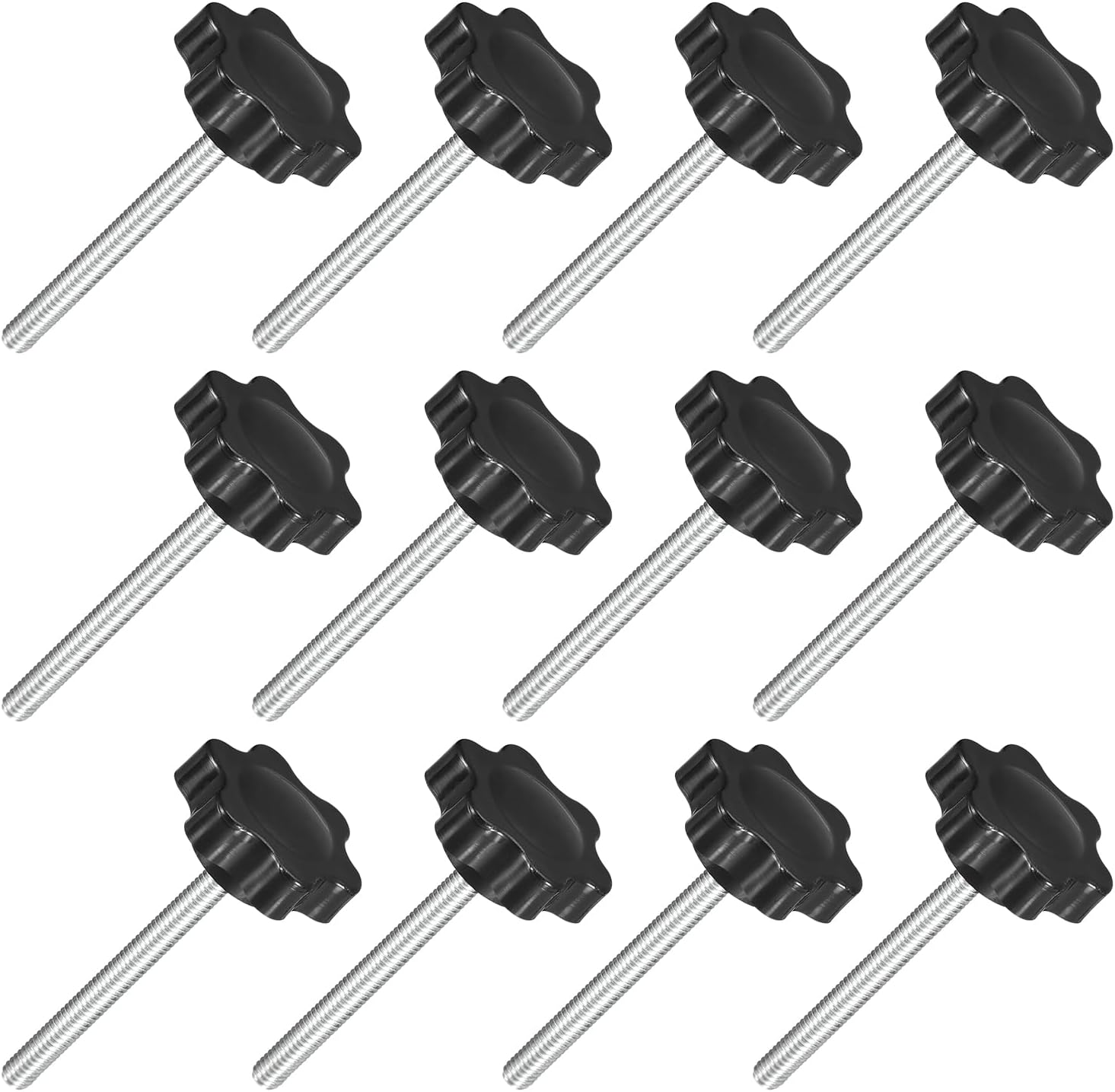 Amazon.com: uxcell 12Pcs M4 x 40mm Star Knobs, Plastic Hex Shaped ...