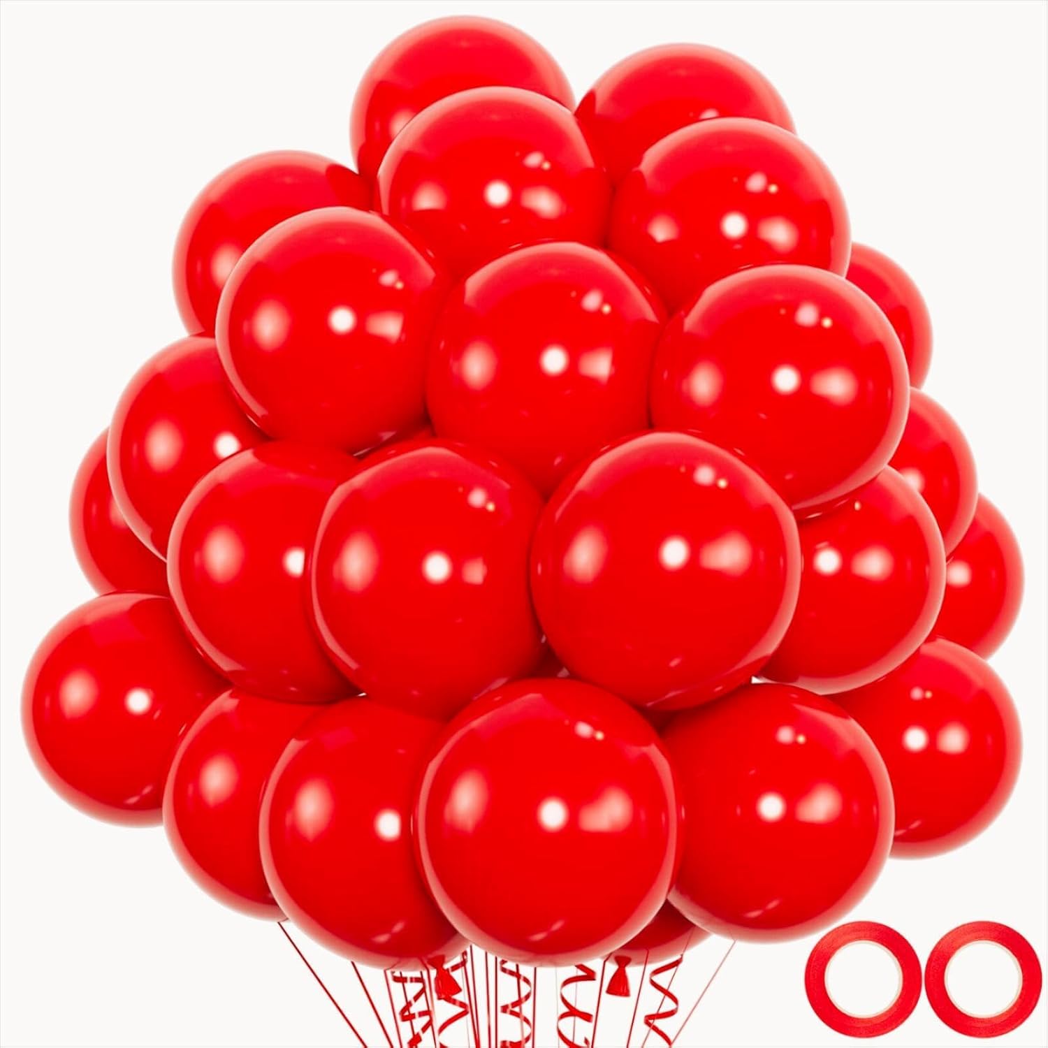 Amazon.com: 100pcs Red Balloons, Helium Quality 12 inch Red Latex Party ...