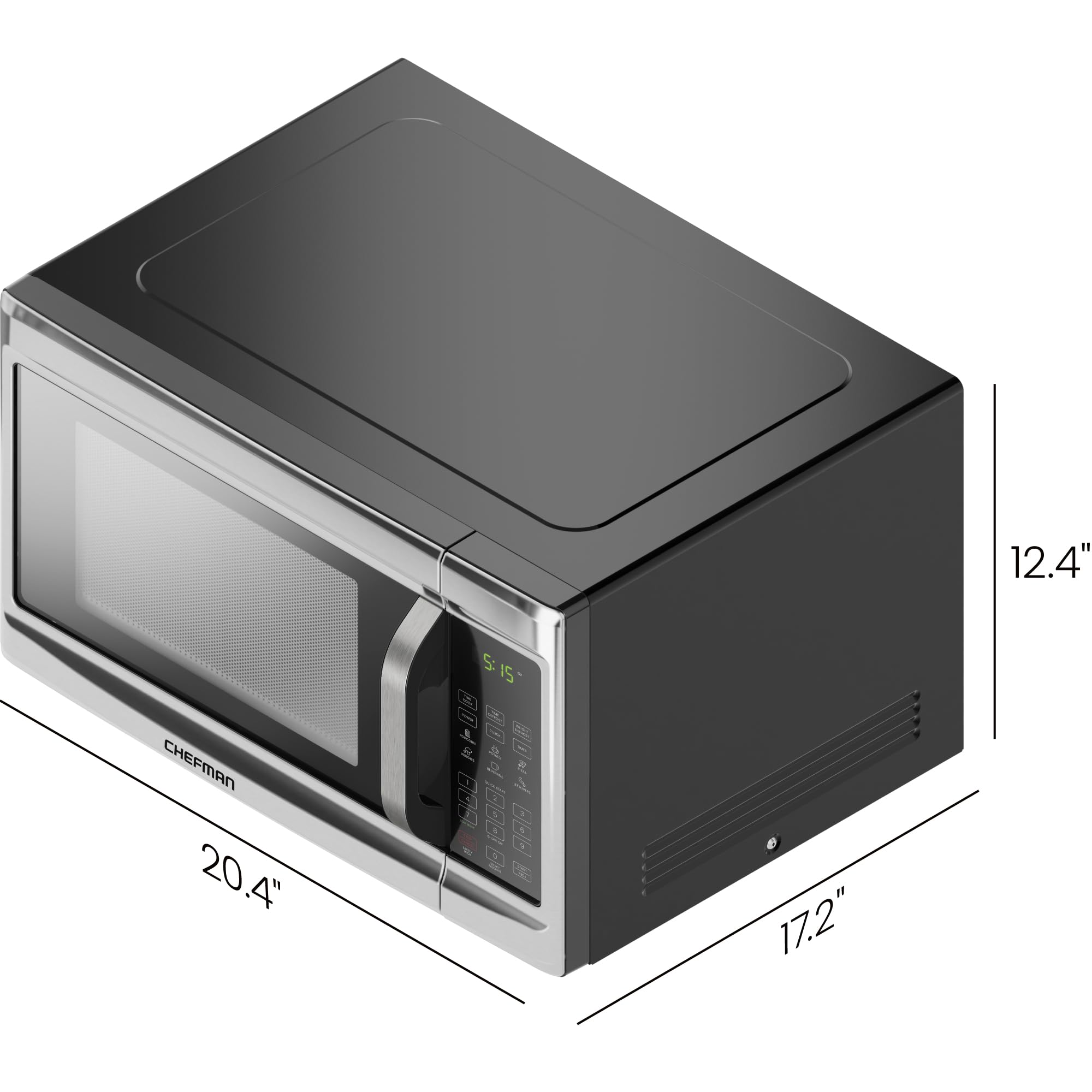 Snapklik.com : Chefman Countertop Microwave Oven, 1.3 Cu. Ft. Digital ...