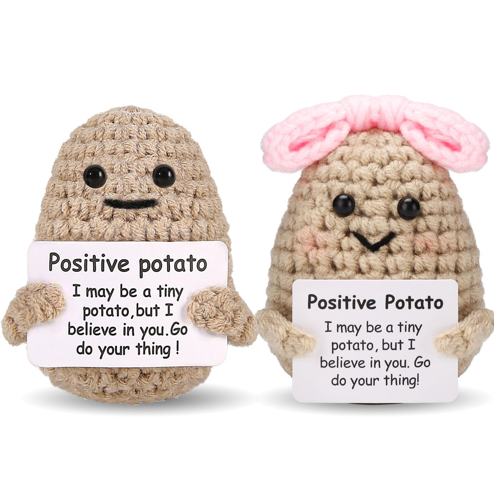Amazon.com: PinCute 2PCS Positive Potato Couple Fathers Day Birthday ...