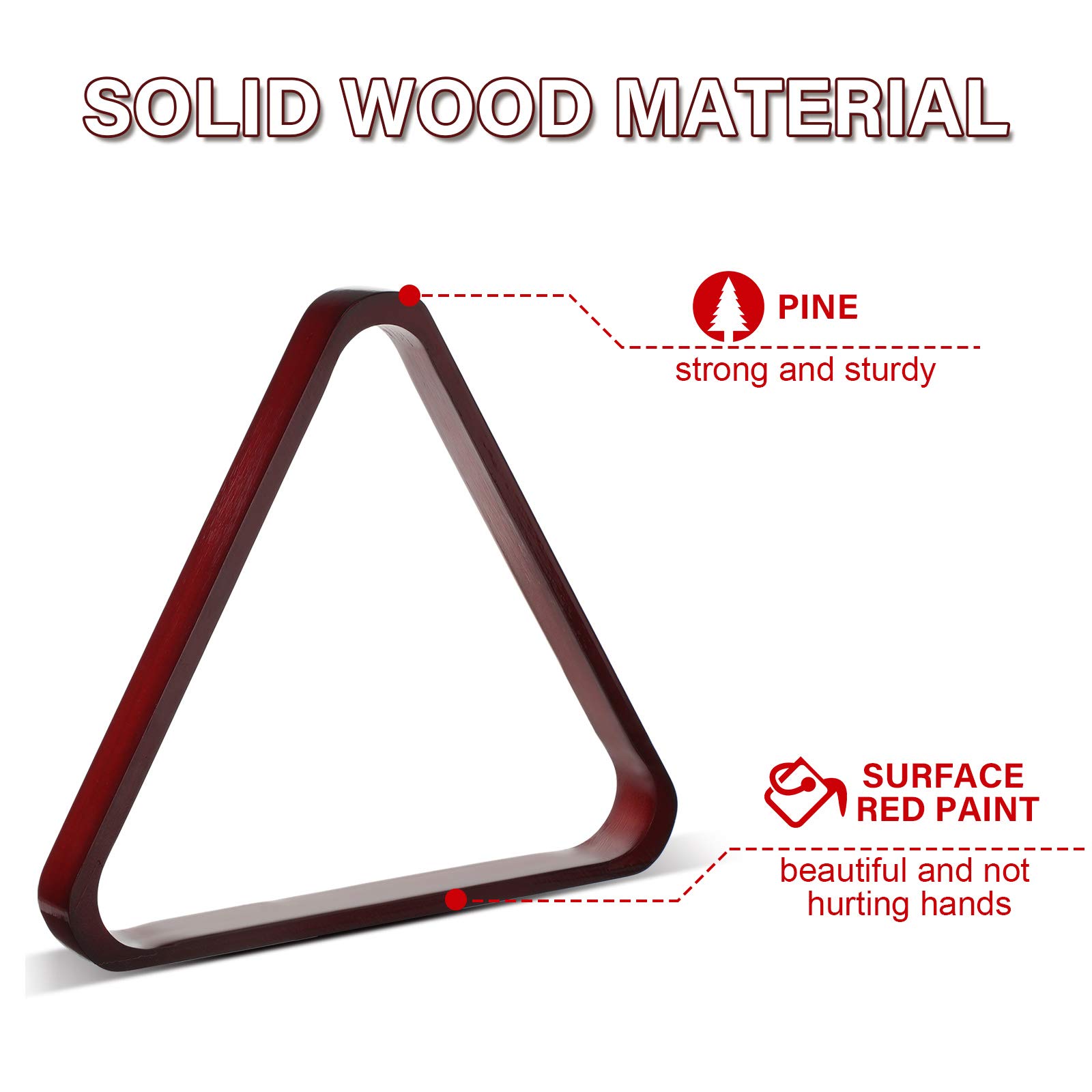 Snapklik.com : Skylety 2 Pieces Wooden Billiard Ball Rack Solid Wood 2 ...