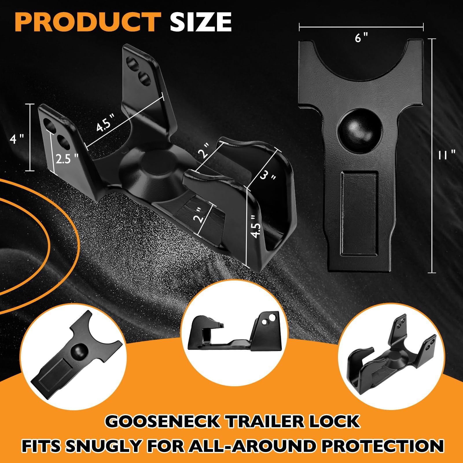 Snapklik.com : Gooseneck Lock, Gooseneck Trailer Hitch Locks Model TL ...