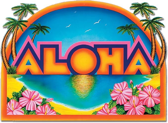 Amazon.com: Aloha Sign Party Accessory (1 count) : Home & Kitchen