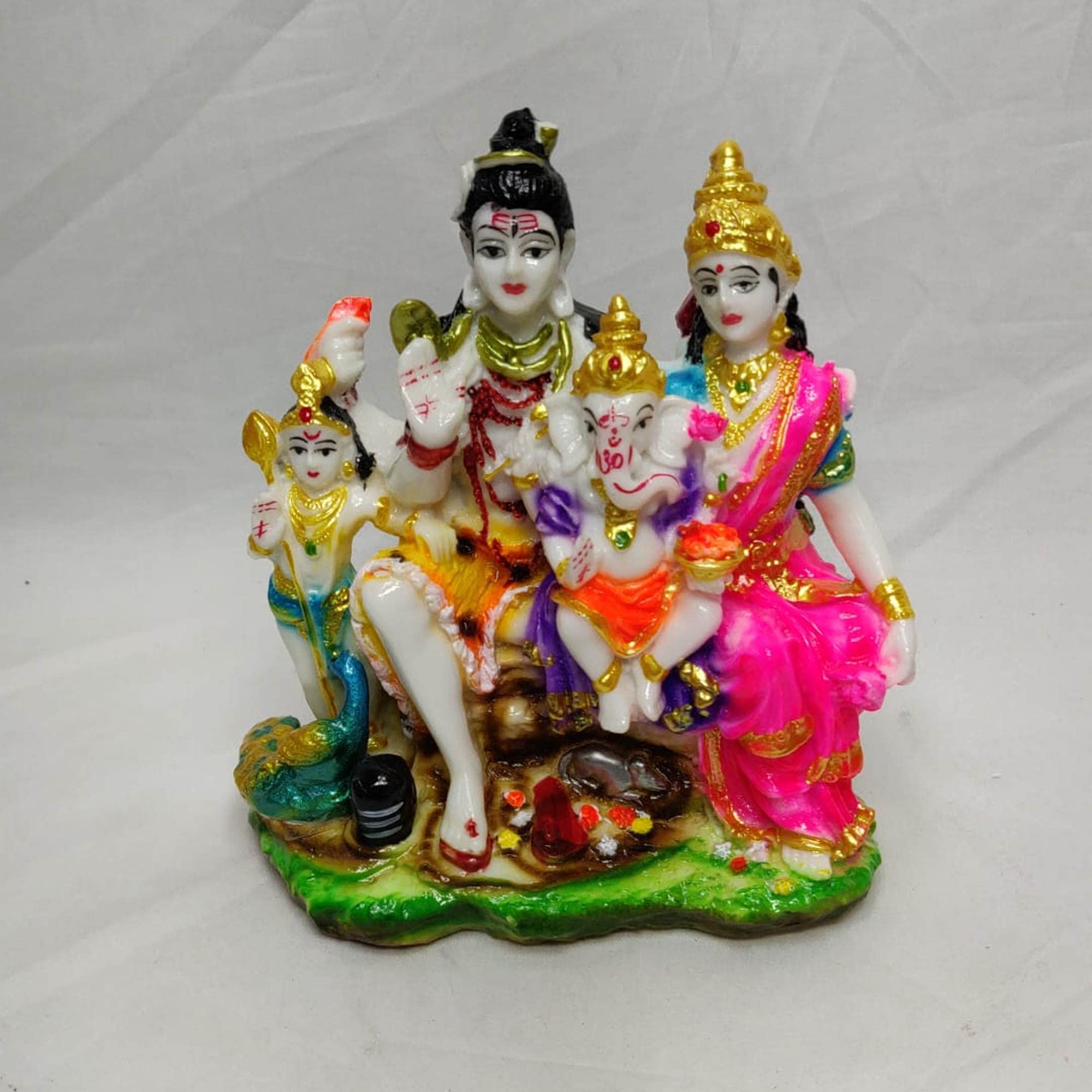 Buy AtoZ India Cart Hindu God Shiva Family Statue Shiv Idol Goddess ...