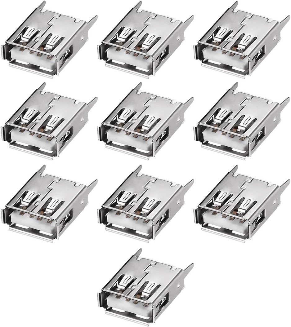 Amazon.com: uxcell PCB USB Connector B Type Female Jack 180 Degree DIP ...