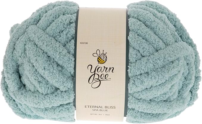 Amazon.com: Yarn Bee Spa Blue Yarn for Knitting & Crocheting – Jumbo ...