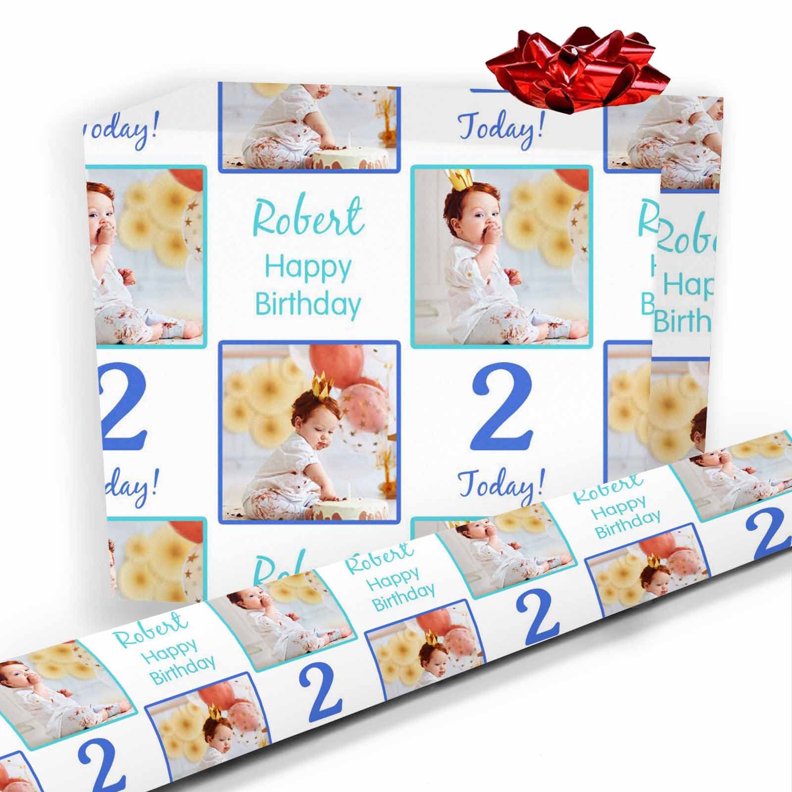 Amazon.com: Personalized Wrapping Paper with Name Photo: Made in USA ...