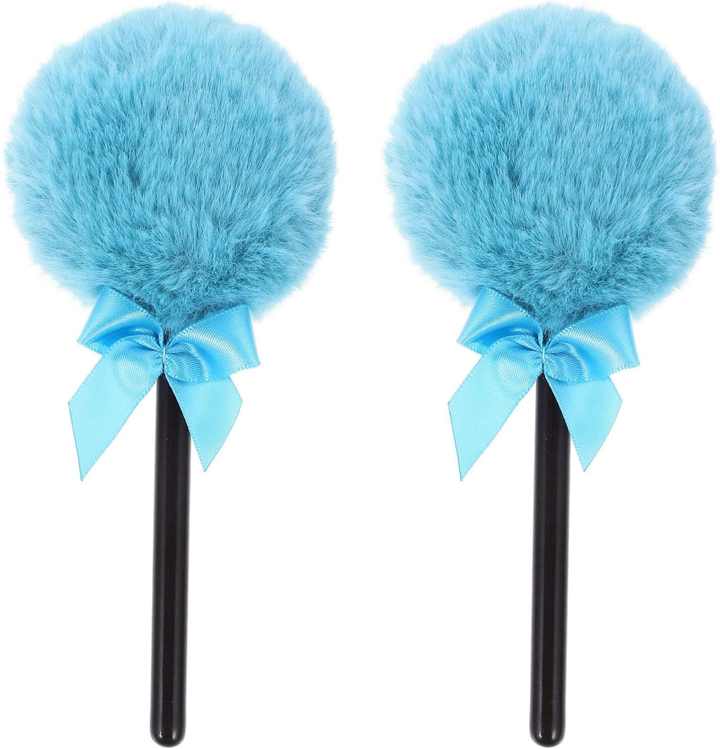 SOLUSTRE 2Pcs Puff On A Stick Lollipop Shape Powder Puff Fluffy Loose ...