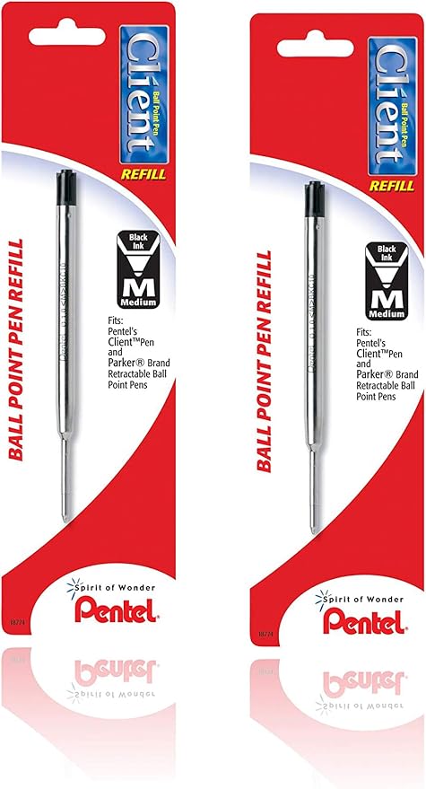 Amazon.com : Pentel Bkc10bpa Black Medium Point Client™ Ball Point Pen ...