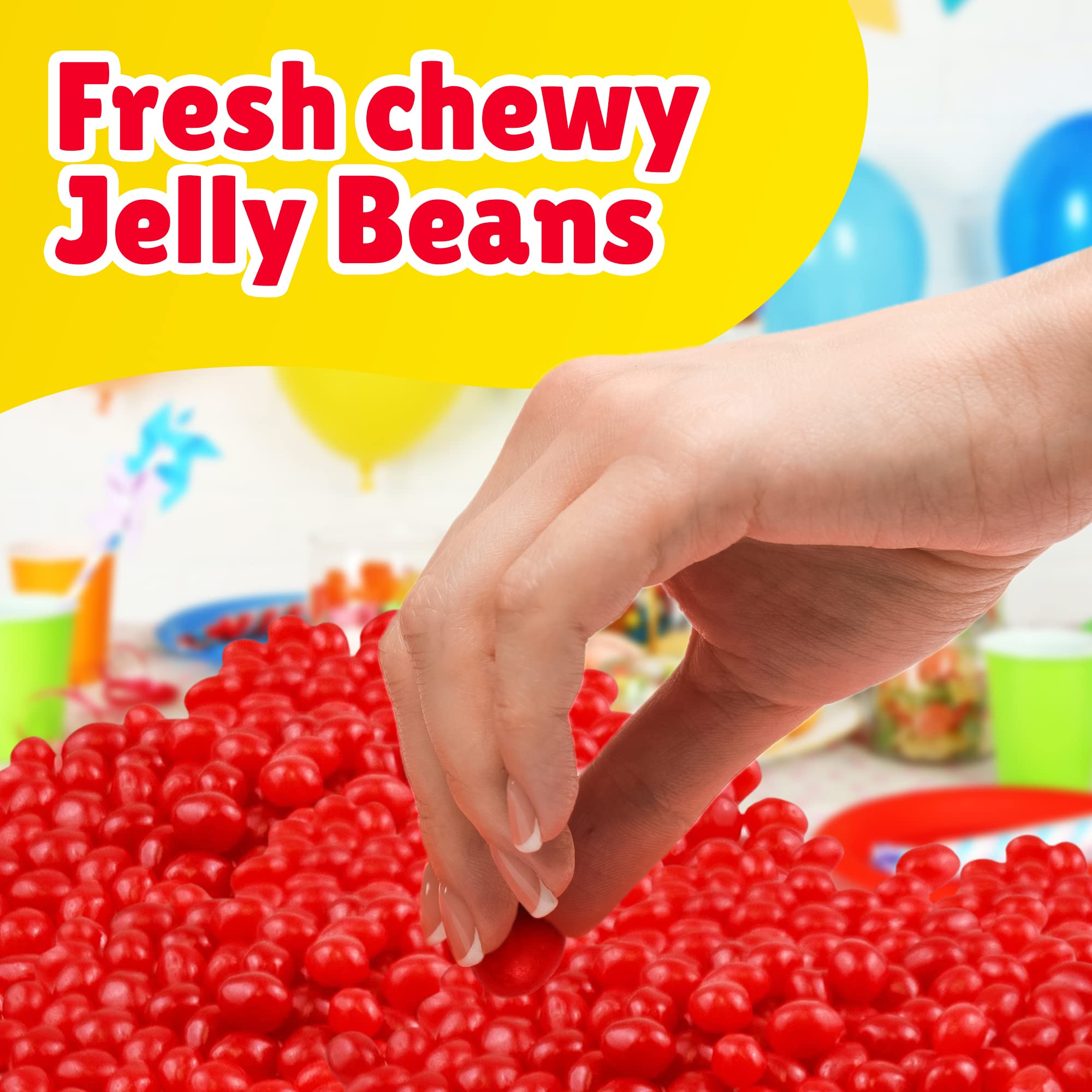 Swedish Fish Red Jelly Beans 2lbs, Soft and Chewy Jellybeans Bulk Pack ...