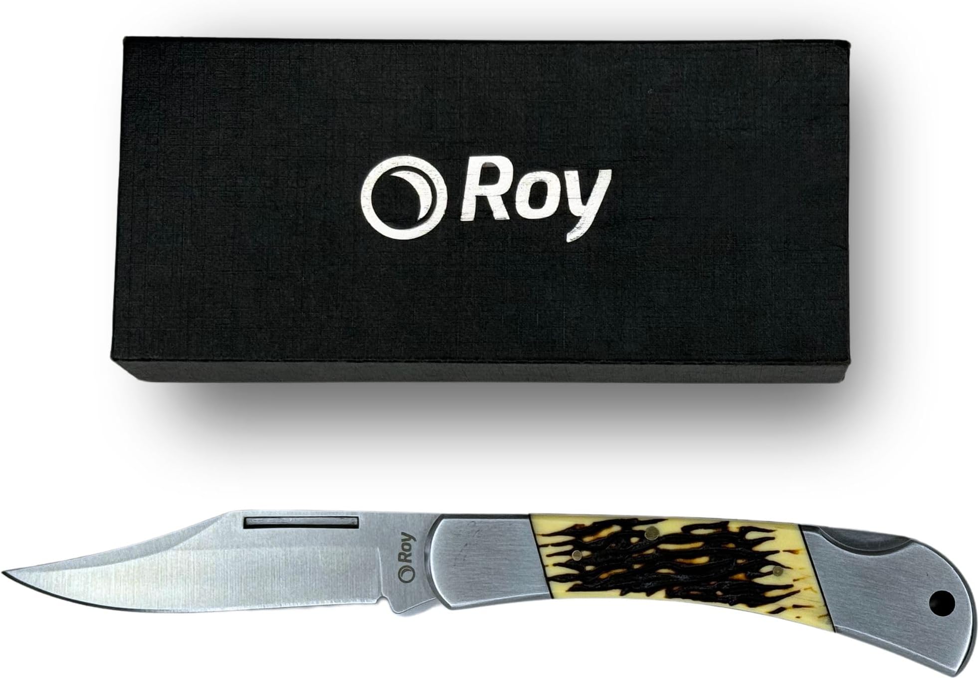 NedFoss SMILODON Zweihandmesser, 10cm 7Cr13MoV Stahl Klappmesser mit ...