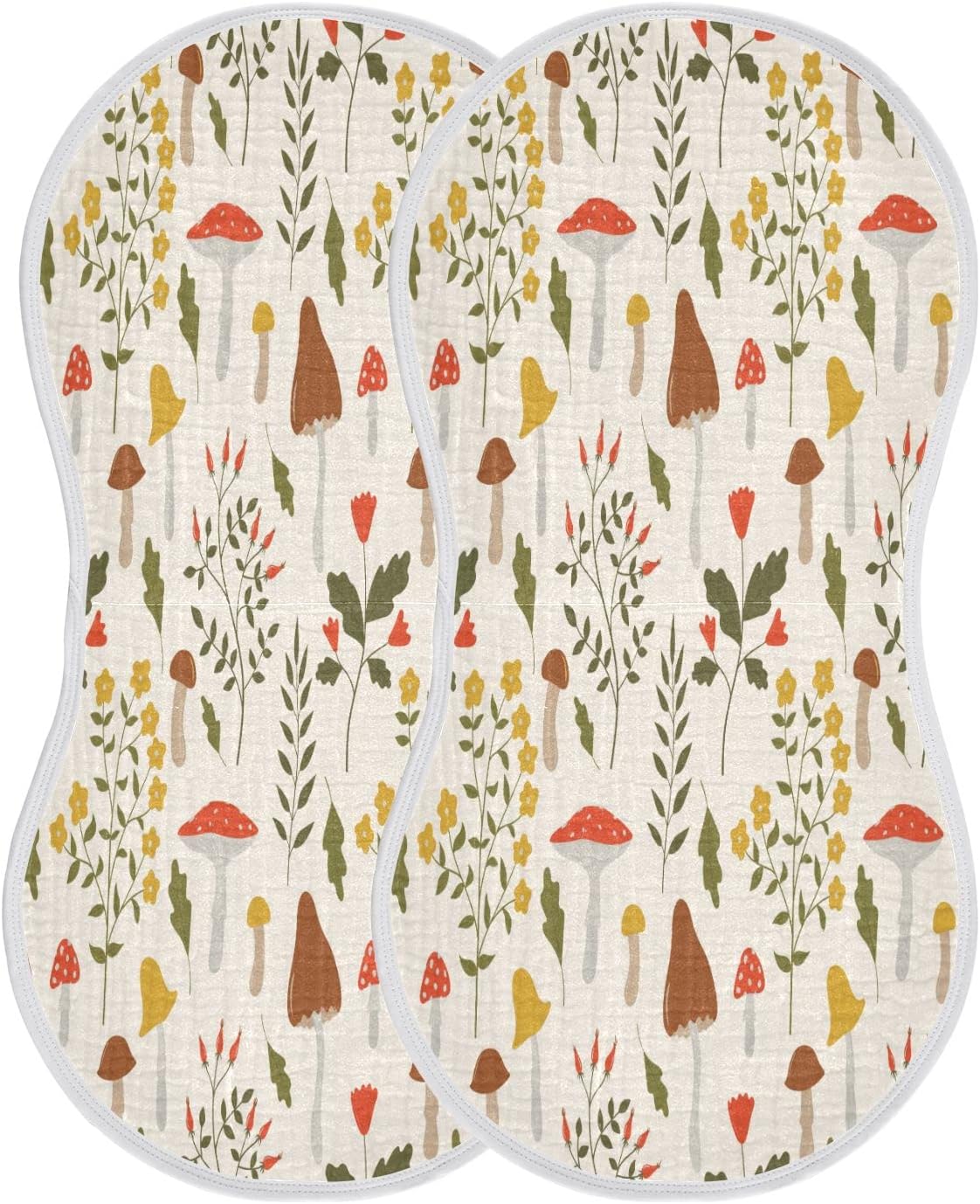 Amazon.com: Kigai Colorful Mushroom Baby Burp Cloths Extra Soft and ...