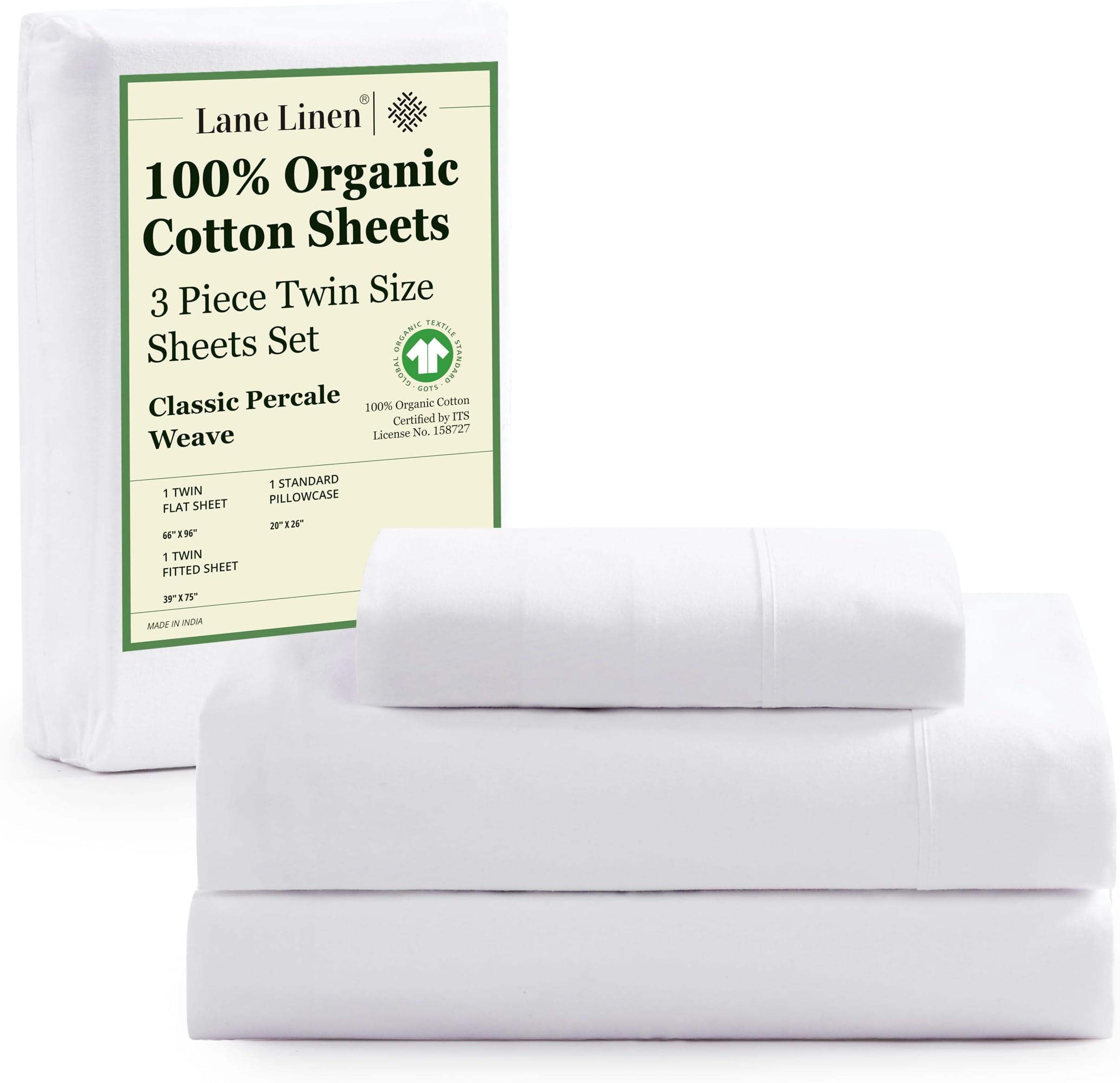Amazon.com: Amazon Brand – Pinzon 300 Thread Count Organic Cotton Bed ...