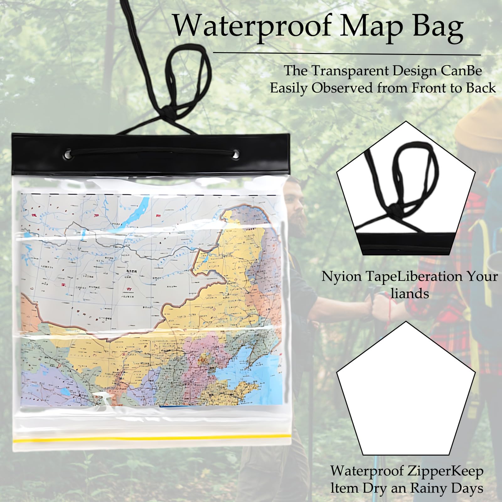 Waterproof Map Holder For Hiking Emergency Whistle Map Case Waterproof ...