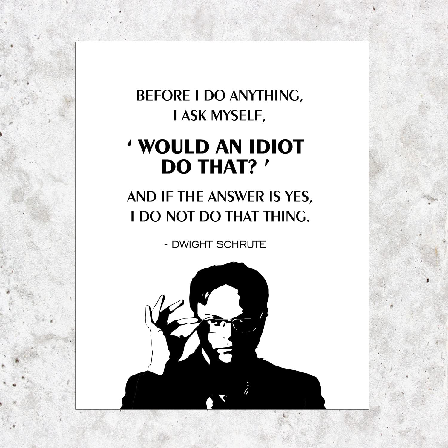 Buy The Office Dwight Schrute - Funny Wall Art Decor for Home, Office ...
