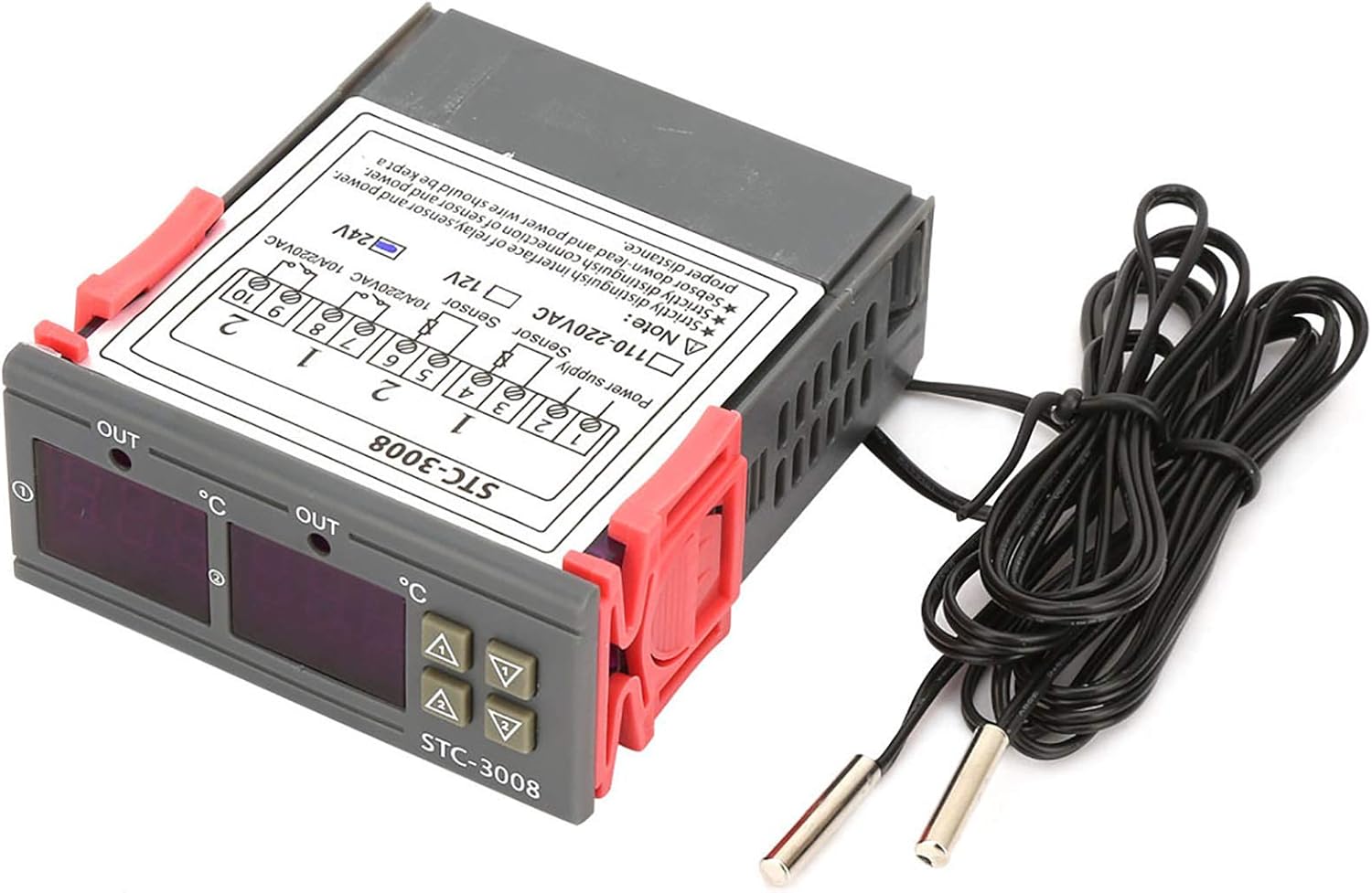 Amazon.com: Temperature Controller Probe Digital Thermostat LCD Display ...