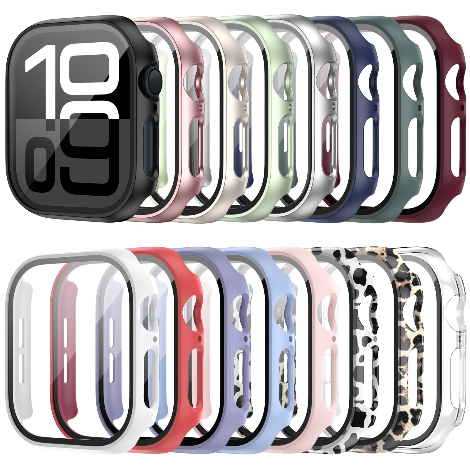 Amazon.com: Haojavo 16 Pack Case for Apple Watch Series 10 46mm with ...