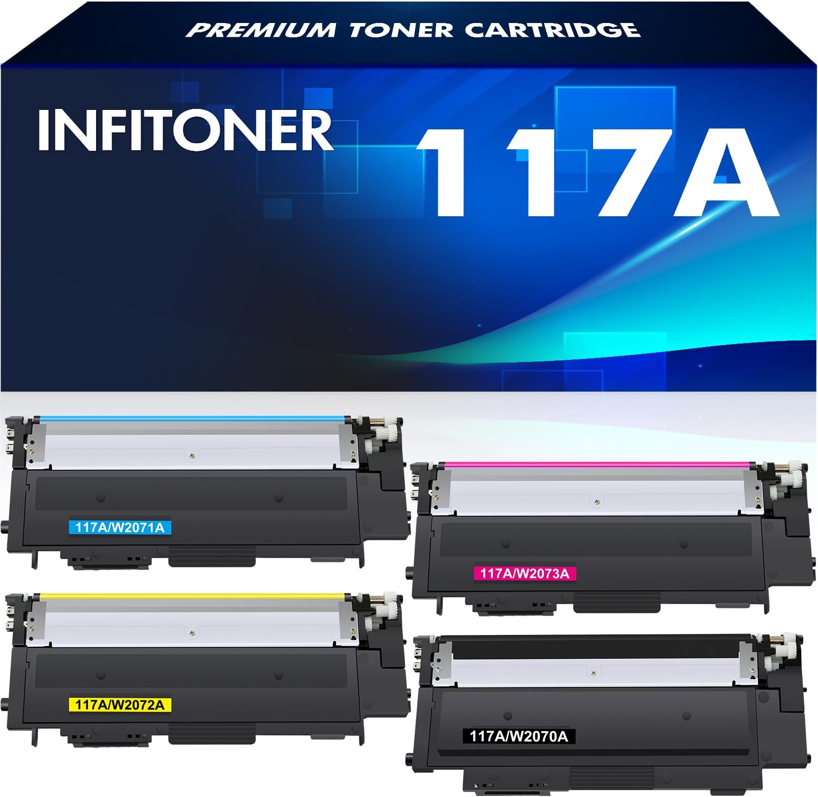 4-Pack Compatible 117A Toner Cartridge Replacement for HP 117A 117 ...