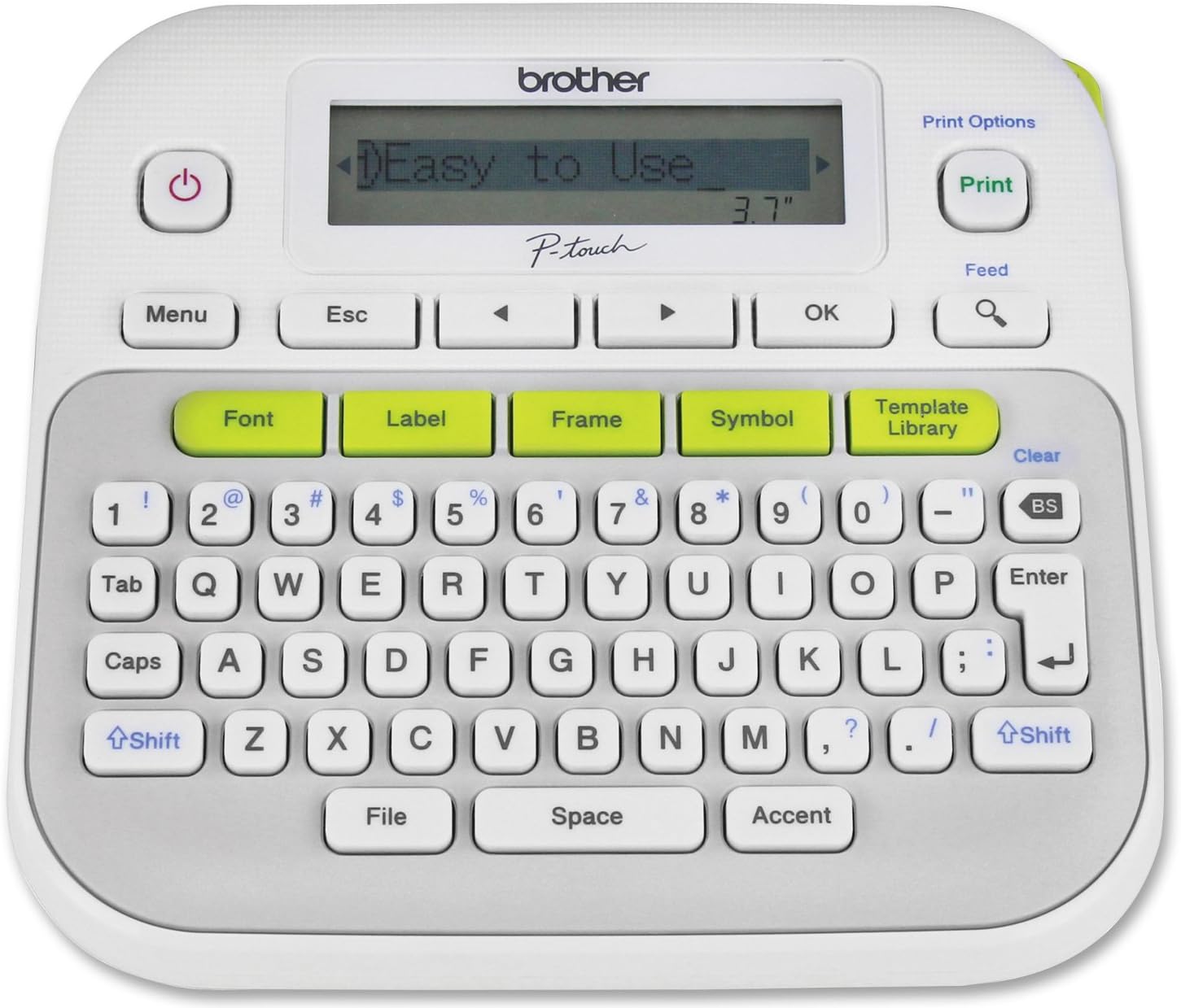 Brother P-Touch, PTH110, fácil etiquetadora portátil, Ligero, Teclado ...