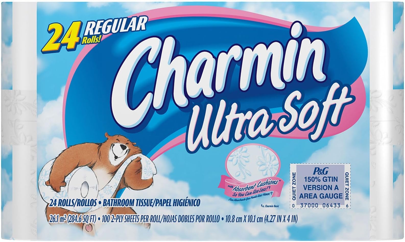 Amazon.com: Charmin Ultra Soft Bath Tissue 16 Double Rolls = 32 ...
