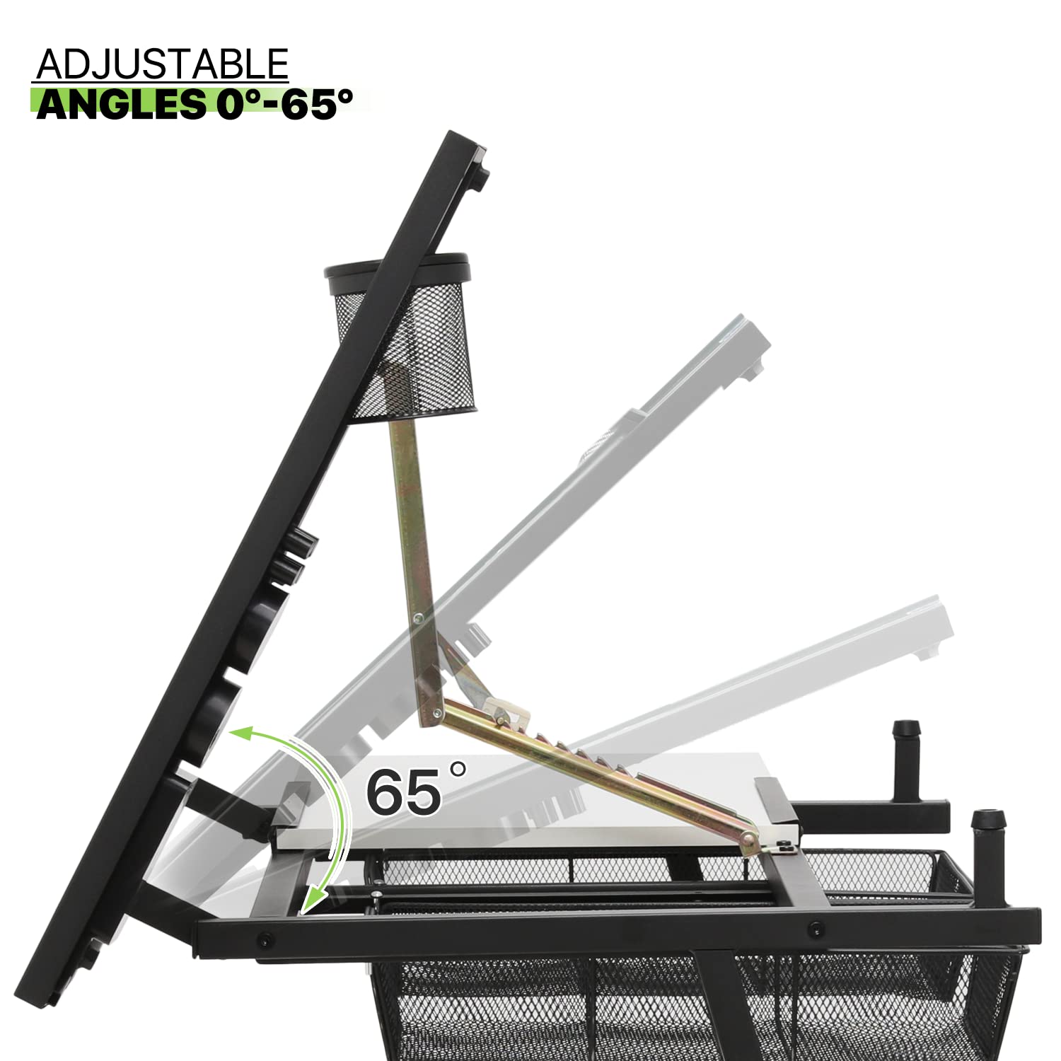 Magshion Drafting Table Set Adjustable Height Artist Desk with Tilting ...