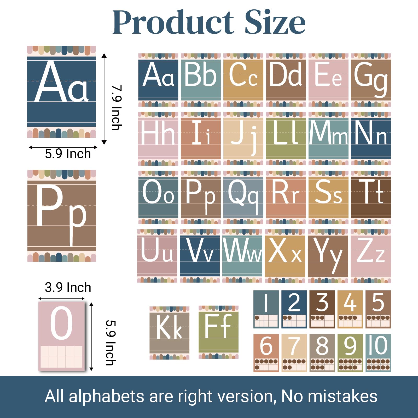 Snapklik.com : 37 Pcs Boho Bulletin Board ABC Posters And 0-10 Number ...