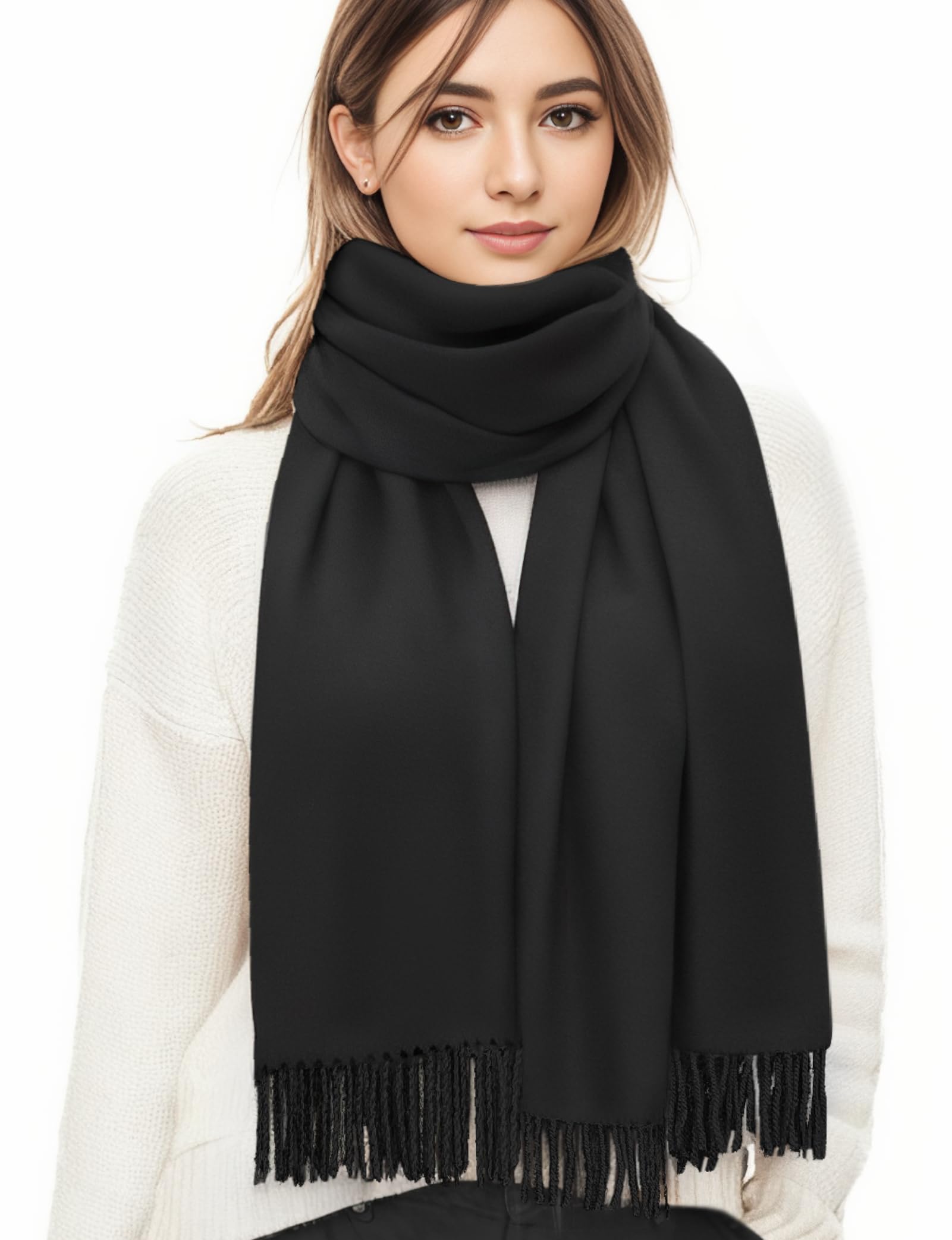 ZENUTA Winter Sarf for Womens, Solid Warm Scarves for Womens ...