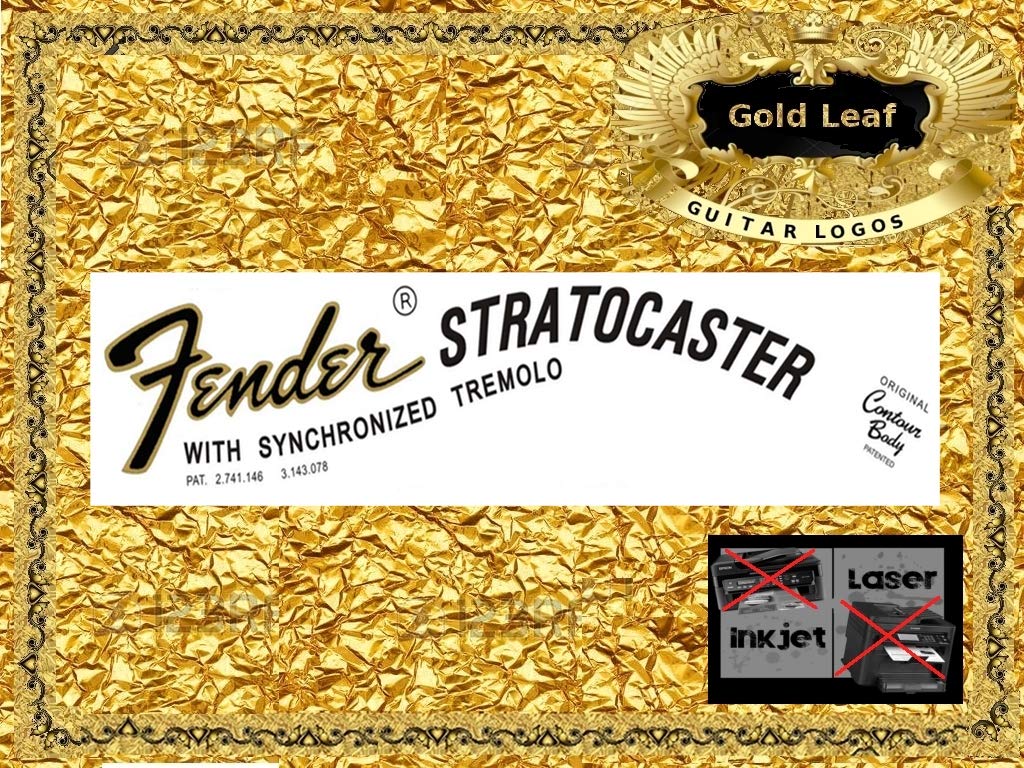 Fender Stratocaster Guitar Decal Headstock Waterslide Restoration Logo ...