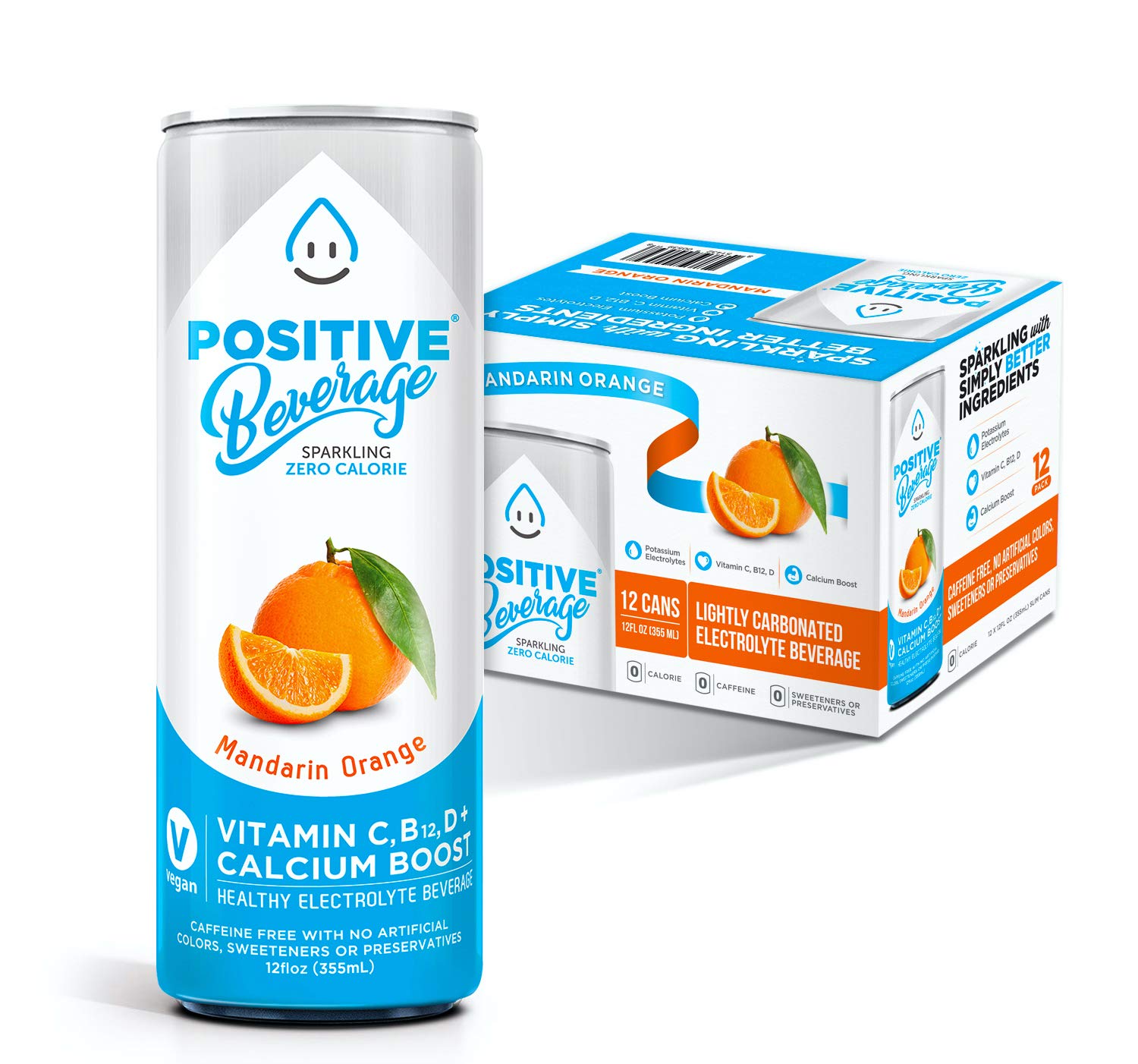 Buy Positive Beverage BOOST Mandarin Orange | 12-oz Can, Pack of 12 ...