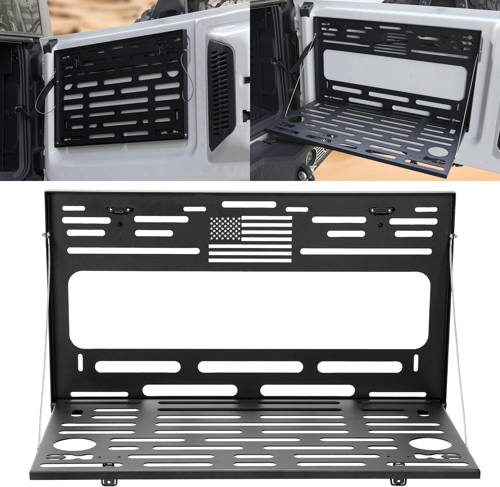 Amazon.com: EOIS Tailgate Table Rear Foldable Cargo Shelf Aluminum ...