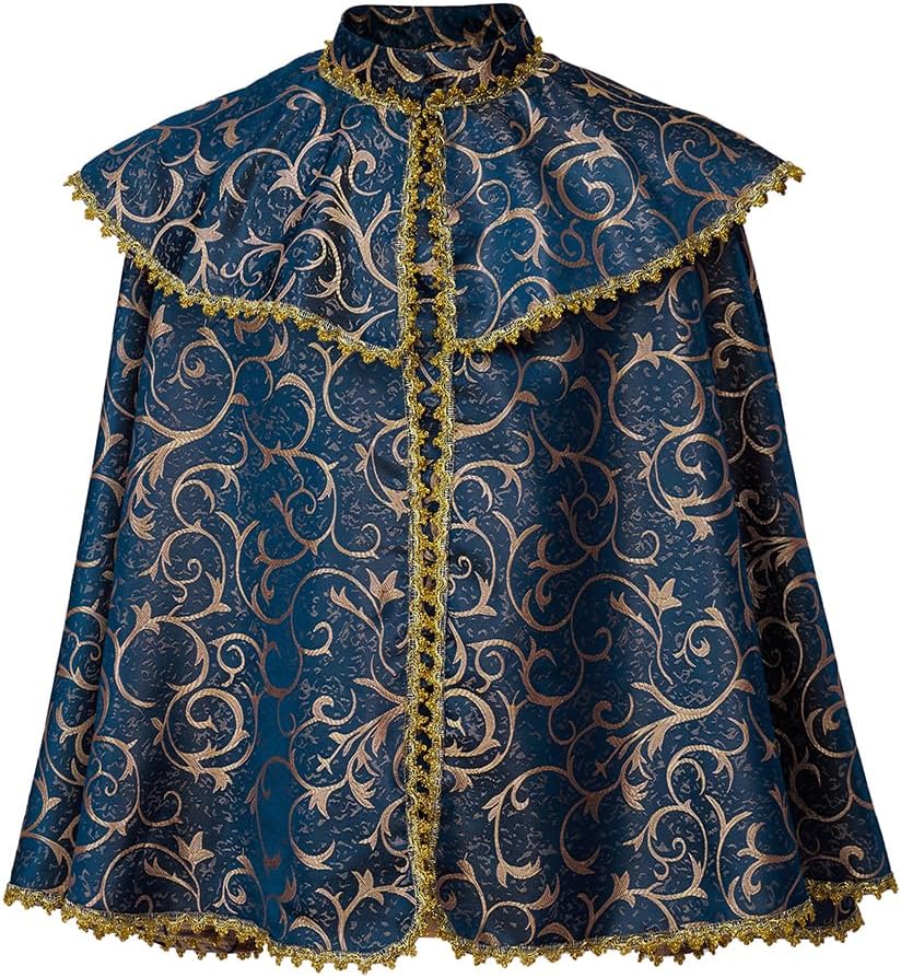 Amazon.com: Medieval Renaissance Noble Cape - Tudor King Festive Cloak ...