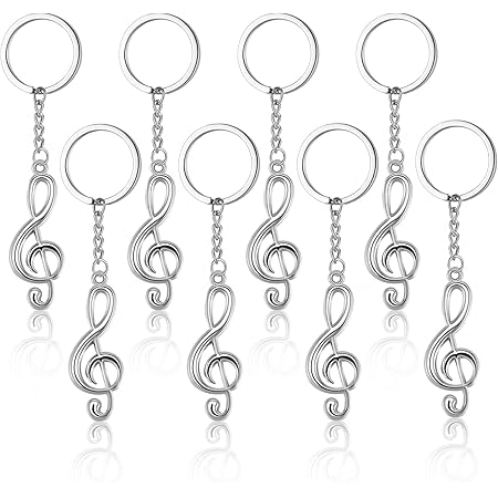 Amazon.com: SenseYo 10 Pcs Musical Note Key Chain Metal Music Symbol G ...