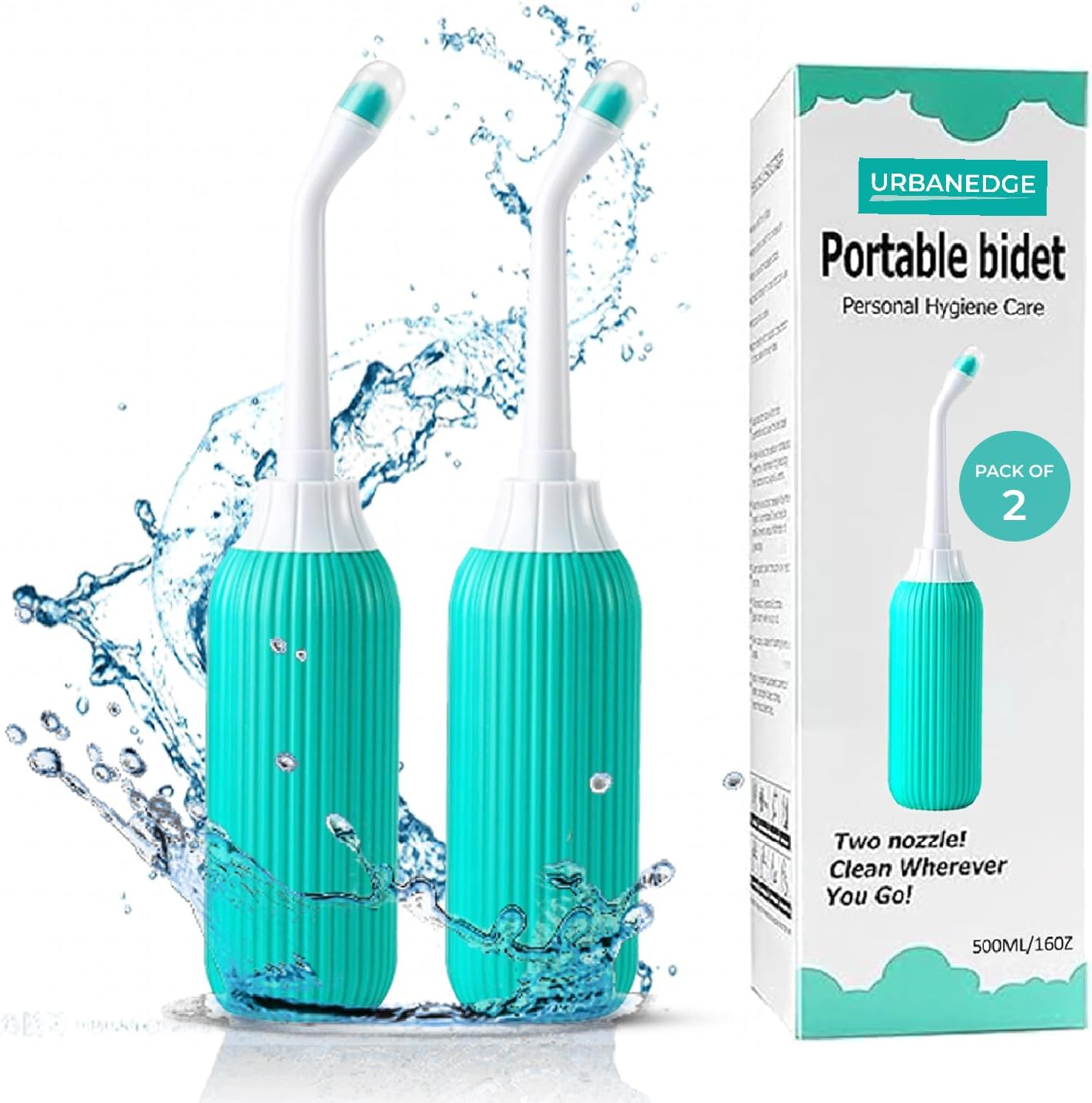 Amazon.com: Urban Edge Portable Bidet for Travel - 500 ml Set of 2 ...