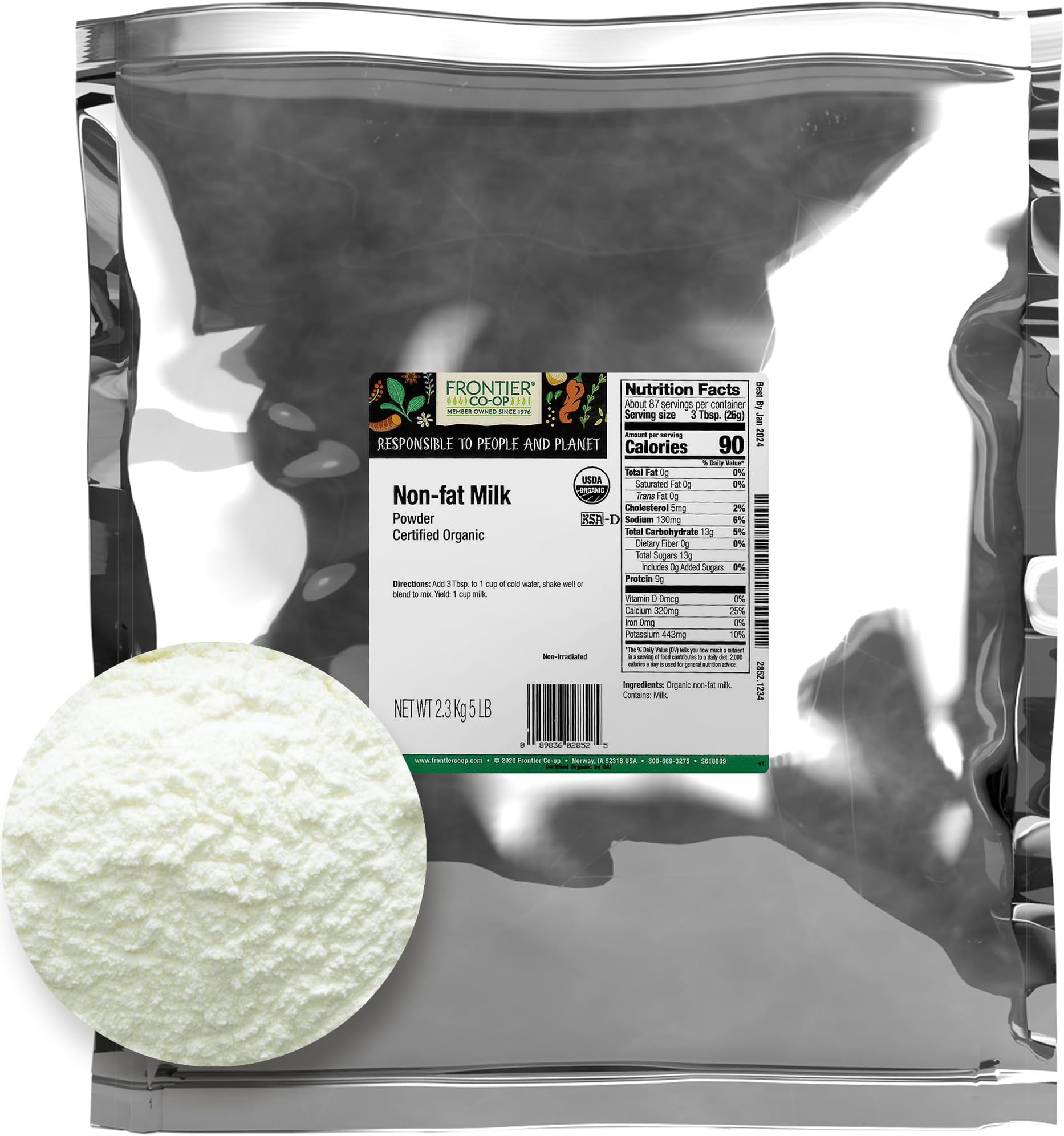 Amazon.com : NOW Foods, Organic Non-Fat Dry Milk Powder with Protein ...