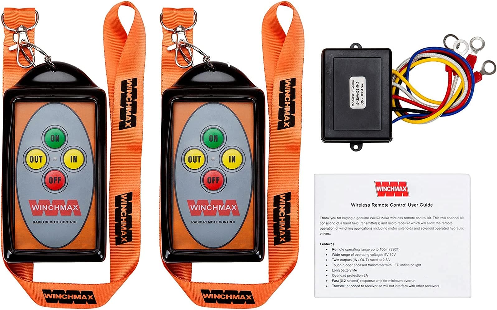 WINCHMAX Two Channel Winch Remote Control, Wireless. Twin HD Handsets ...