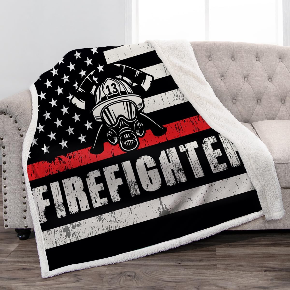 Amazon.com: Juirnost Firefighter Gifts for Men Firefighter Blanket ...