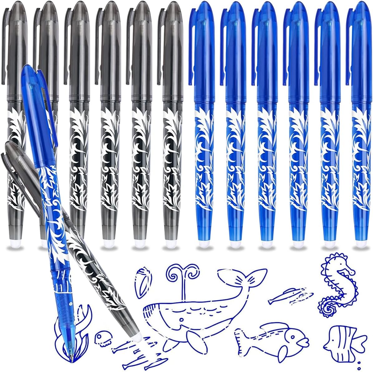 DOMAXWILL Stylos Effaçable, 8 Couleurs Encre Gel Effaçable, Stylo ...