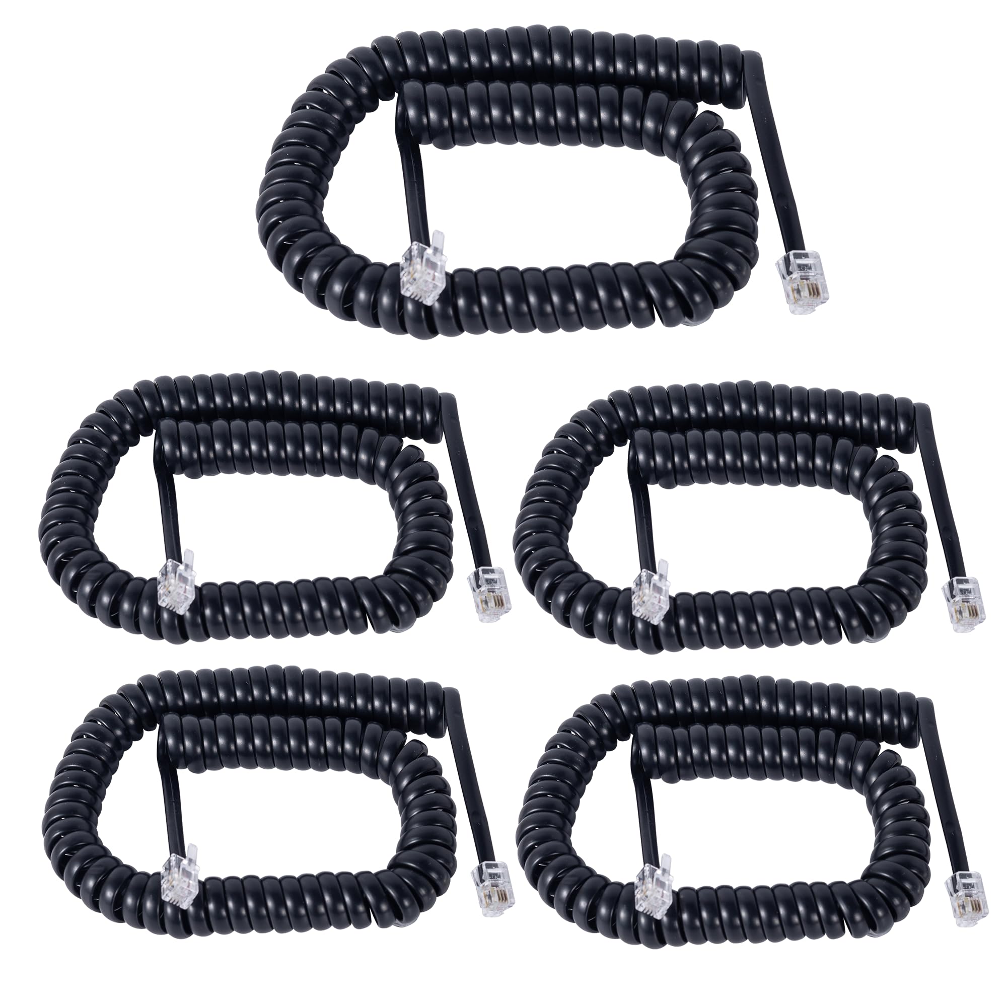 Amazon.com: TOYAYAYO Telephone Handset Cord, 5 Pack 6.5Ft Uncoiled ...