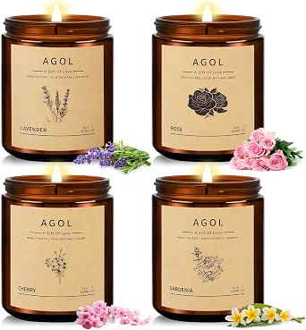 Amazon.com: 4 Pack Scented Candles for Home, 36 Oz 200 Hours Burn ...